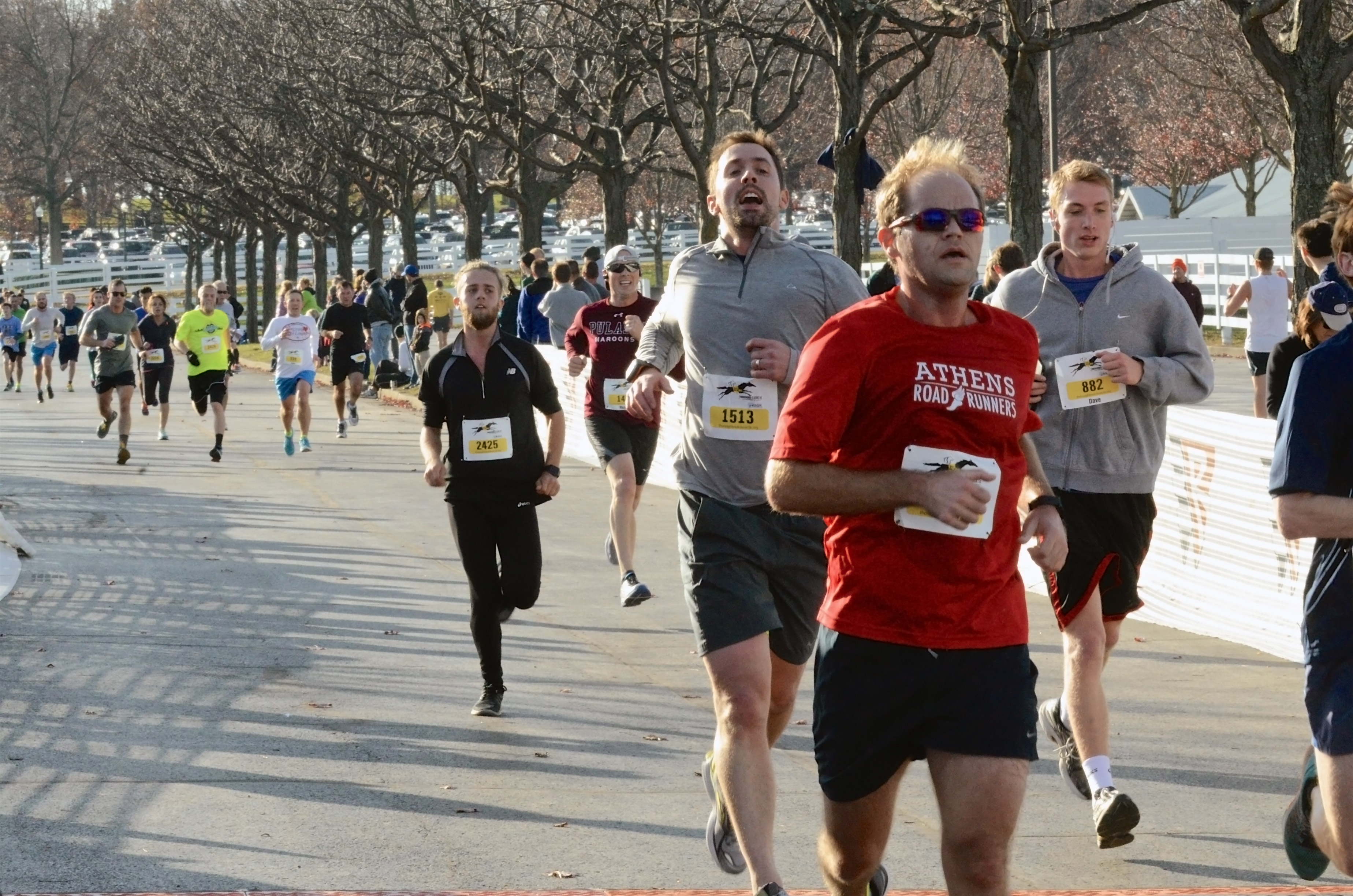 The finish chute – Bluegrass Runners Thoroughbred Classic 5K